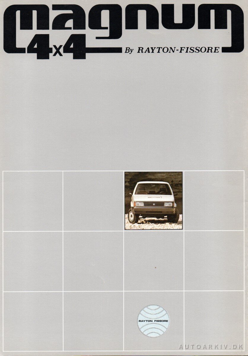 RAYTON FISSORE bilbrochure, auto katalog, auto prospekt, automobile ...